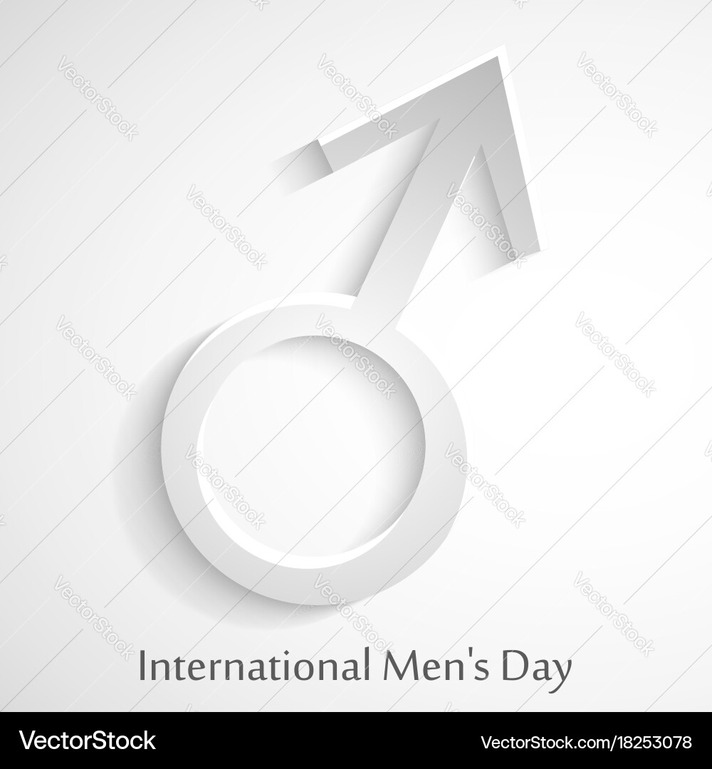 International mens day background Royalty Free Vector Image