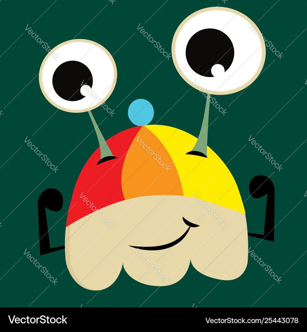 Portrait a strong and might monster over Vector Image