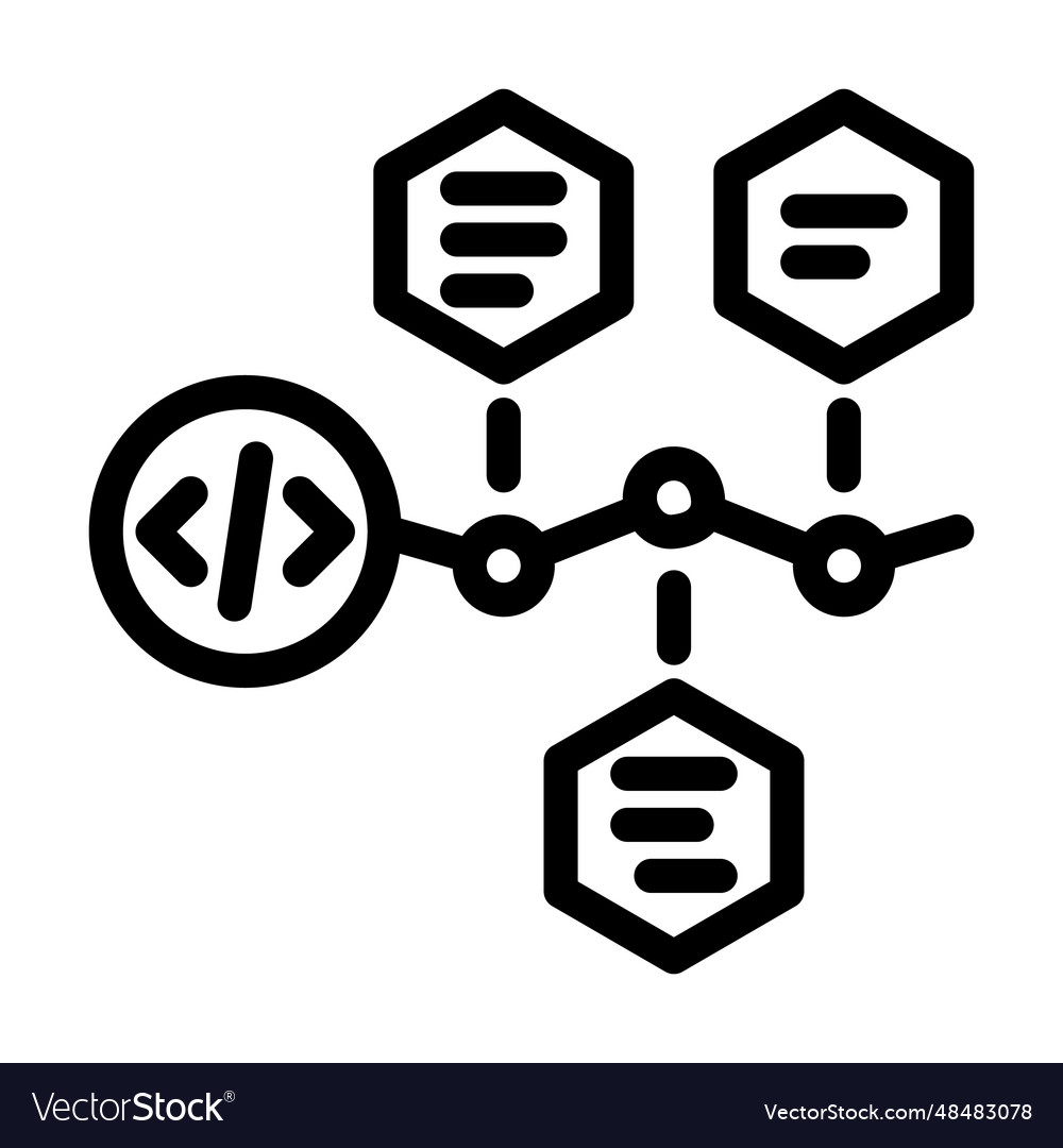 Software deployment line icon Royalty Free Vector Image