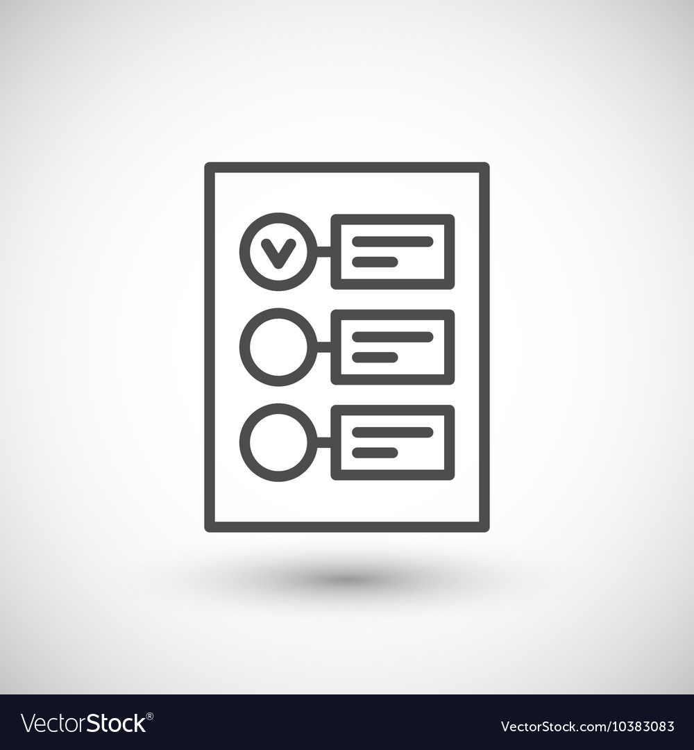 Checklist line icon Royalty Free Vector Image - VectorStock