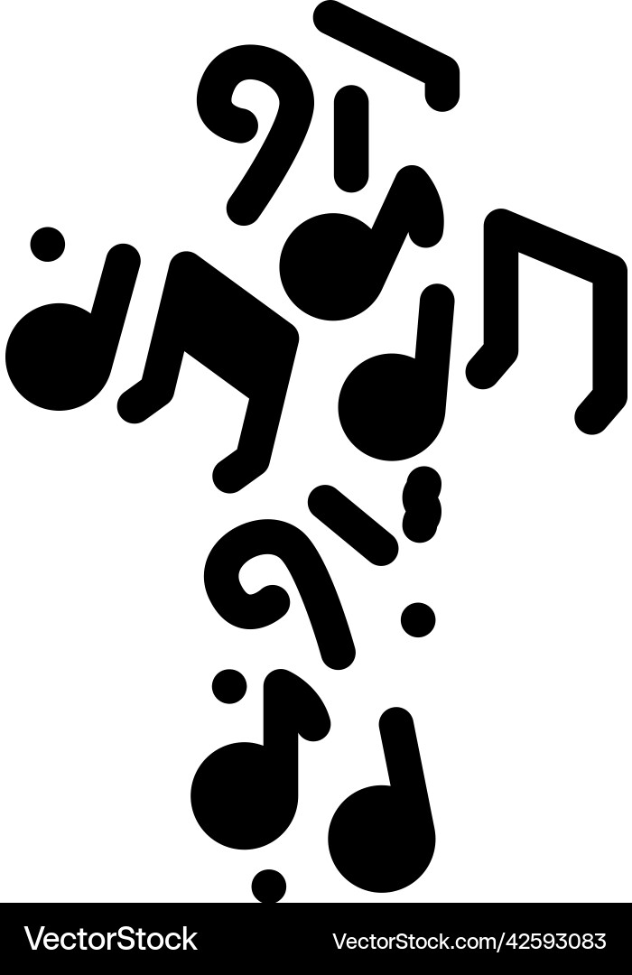 Christian music glyph icon Royalty Free Vector Image