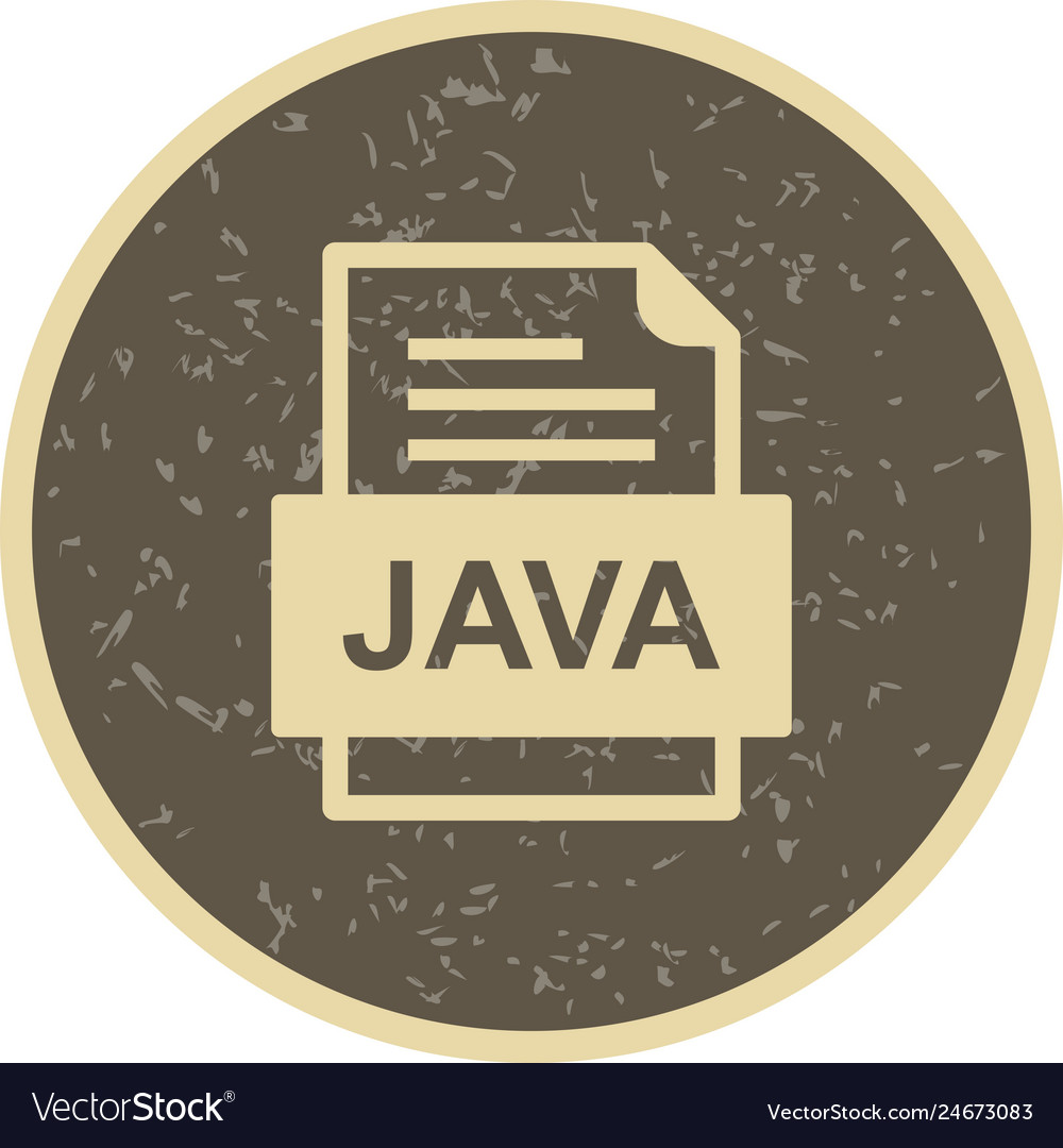 Java file document icon Royalty Free Vector Image