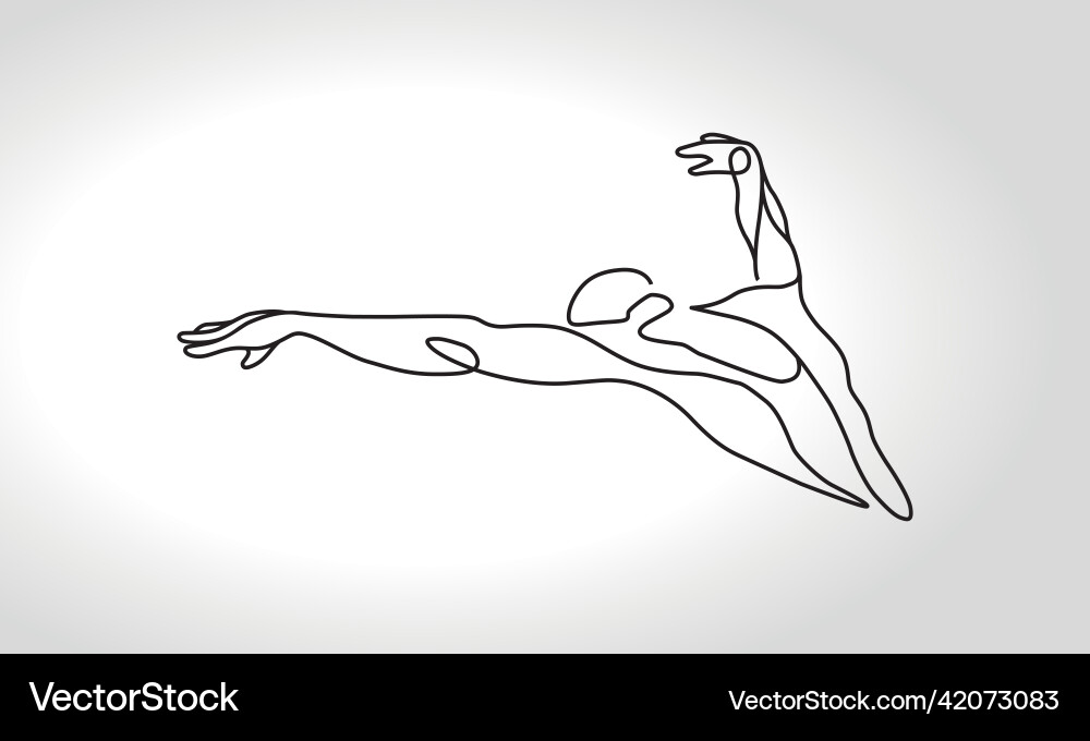 Single continuous one line drawing of butterfly Vector Image
