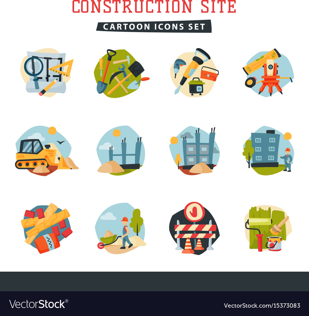 Under construction building developer website Vector Image