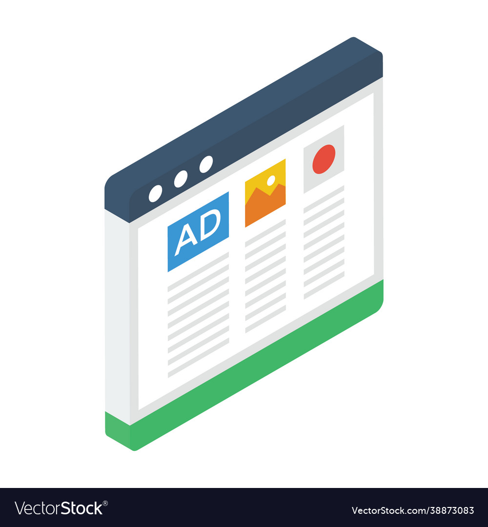 Website advertisement Royalty Free Vector Image