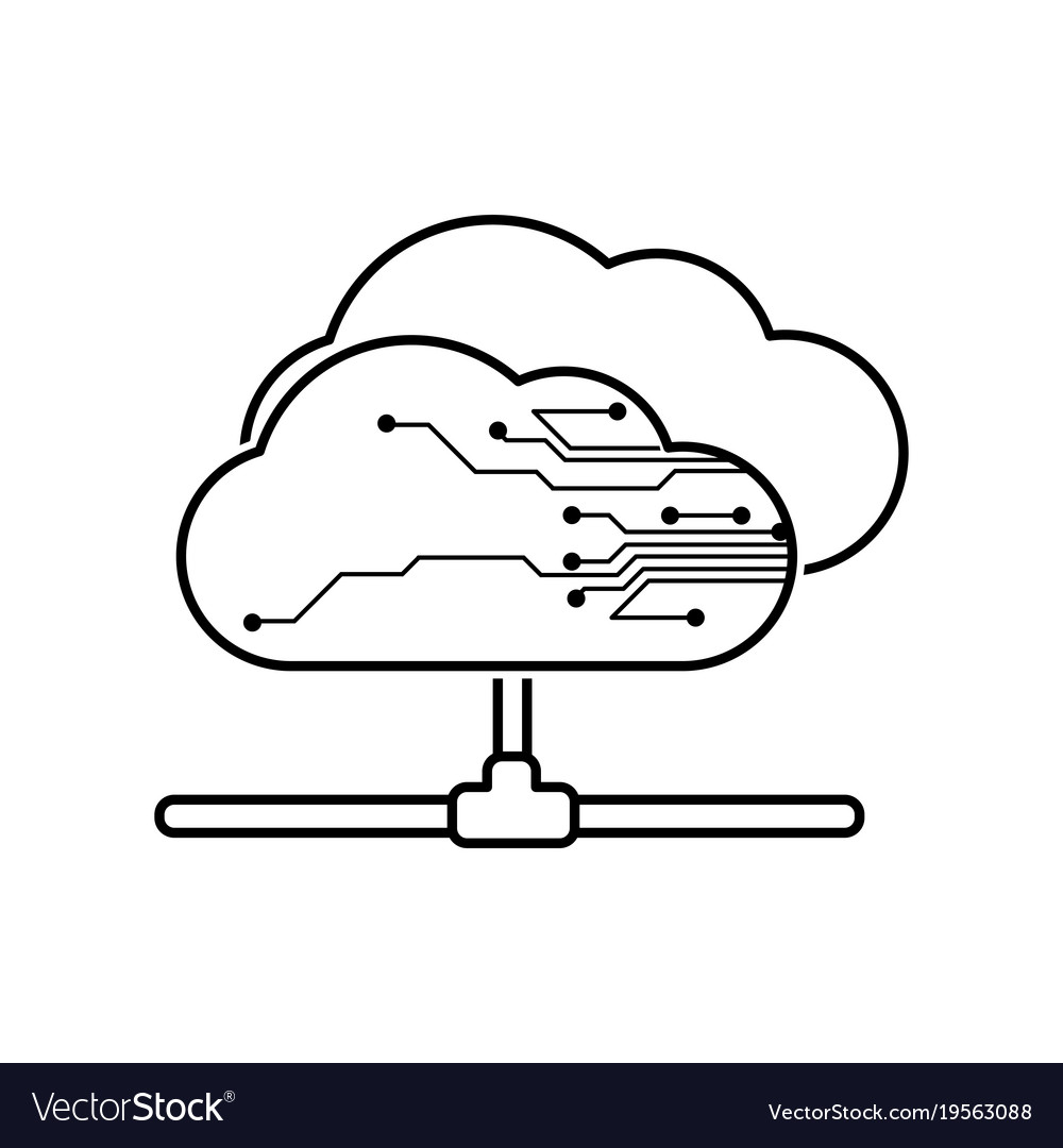 Cloud computing design Royalty Free Vector Image