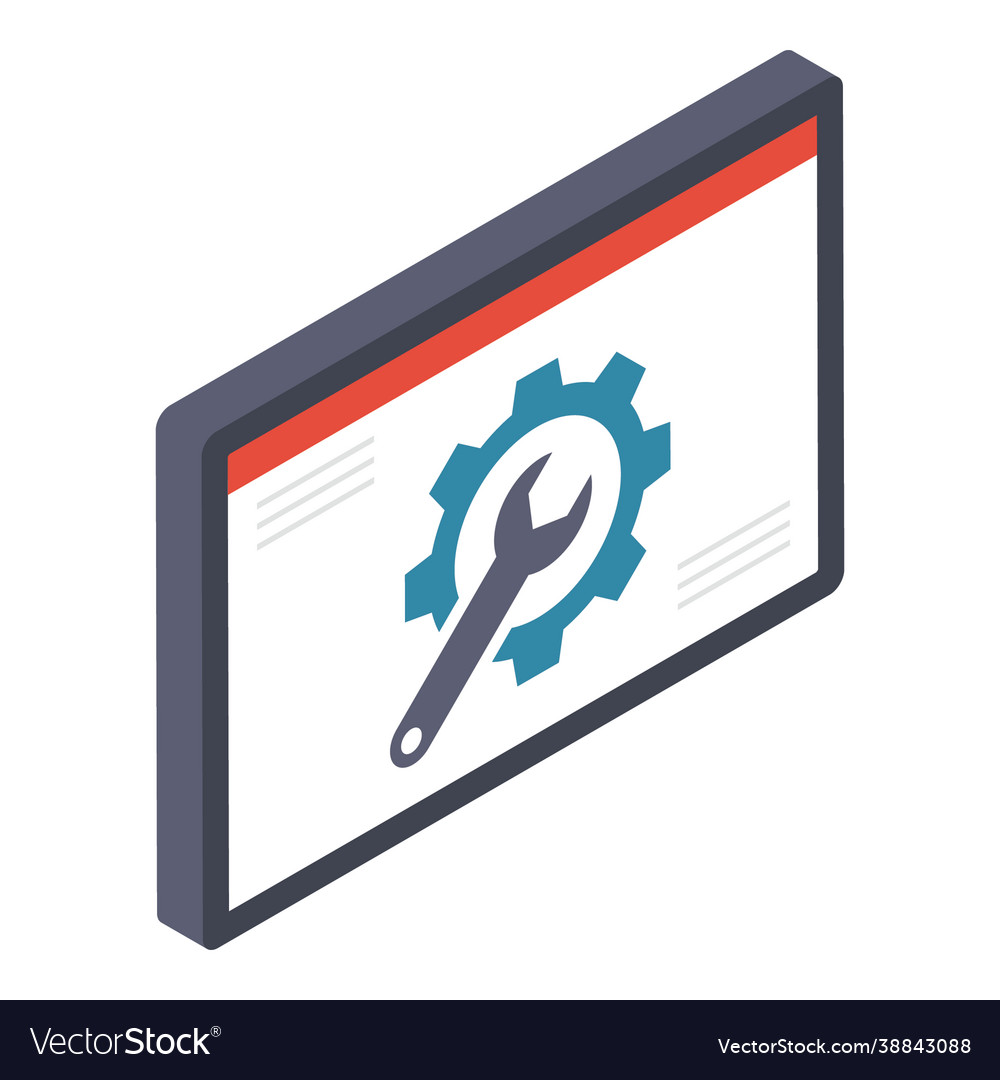 Computer setting Royalty Free Vector Image - VectorStock