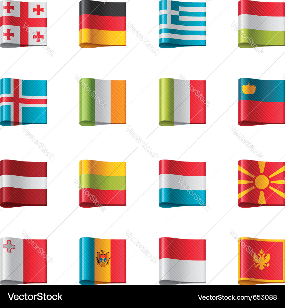 Flags - europe part 2 Royalty Free Vector Image