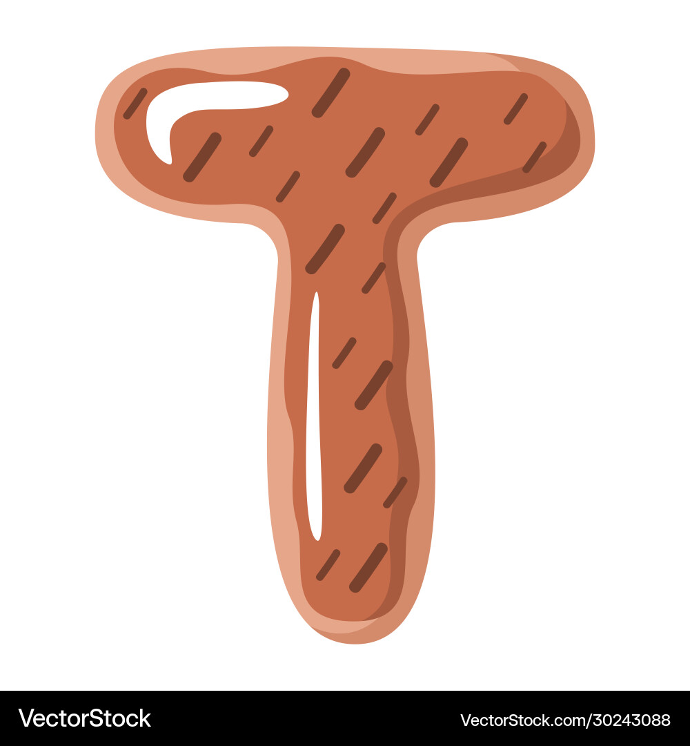 Letter donut alphabetletter donut Royalty Free Vector Image