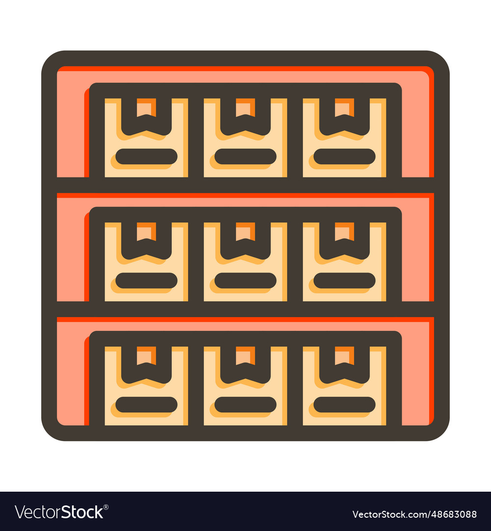 Stock thick line filled colors icon for personal Vector Image