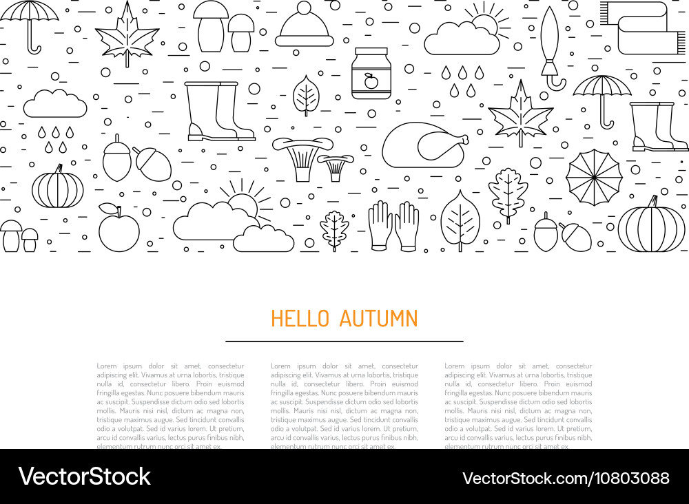 Template of autumn Royalty Free Vector Image - VectorStock