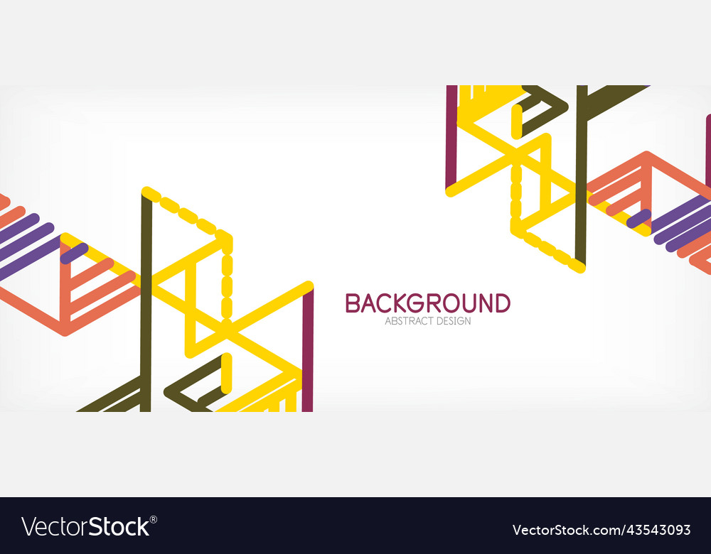 Abstract background color lines on white Vector Image