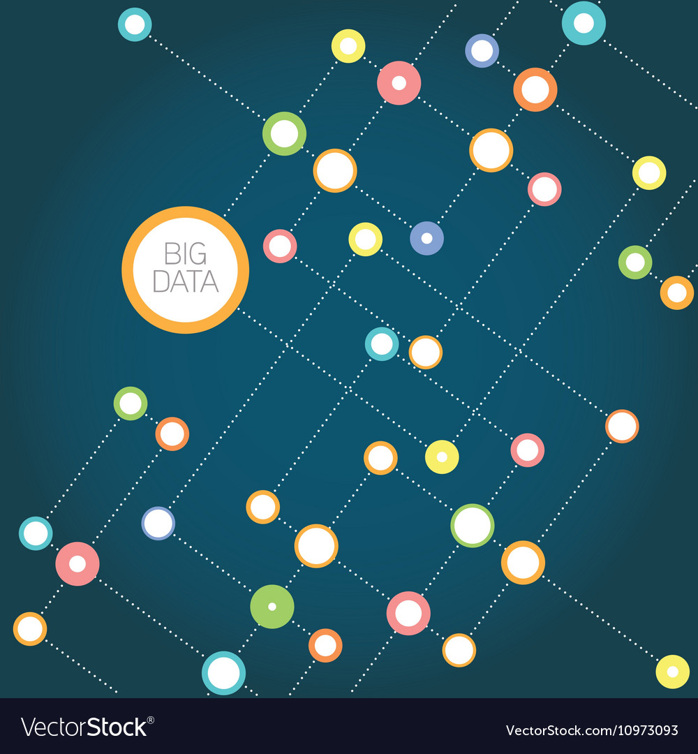 Big data abstract molecule Royalty Free Vector Image