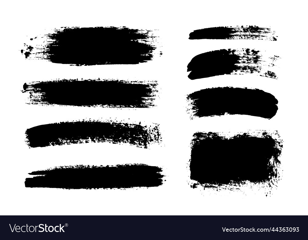 Black paint ink brush stroke line Royalty Free Vector Image