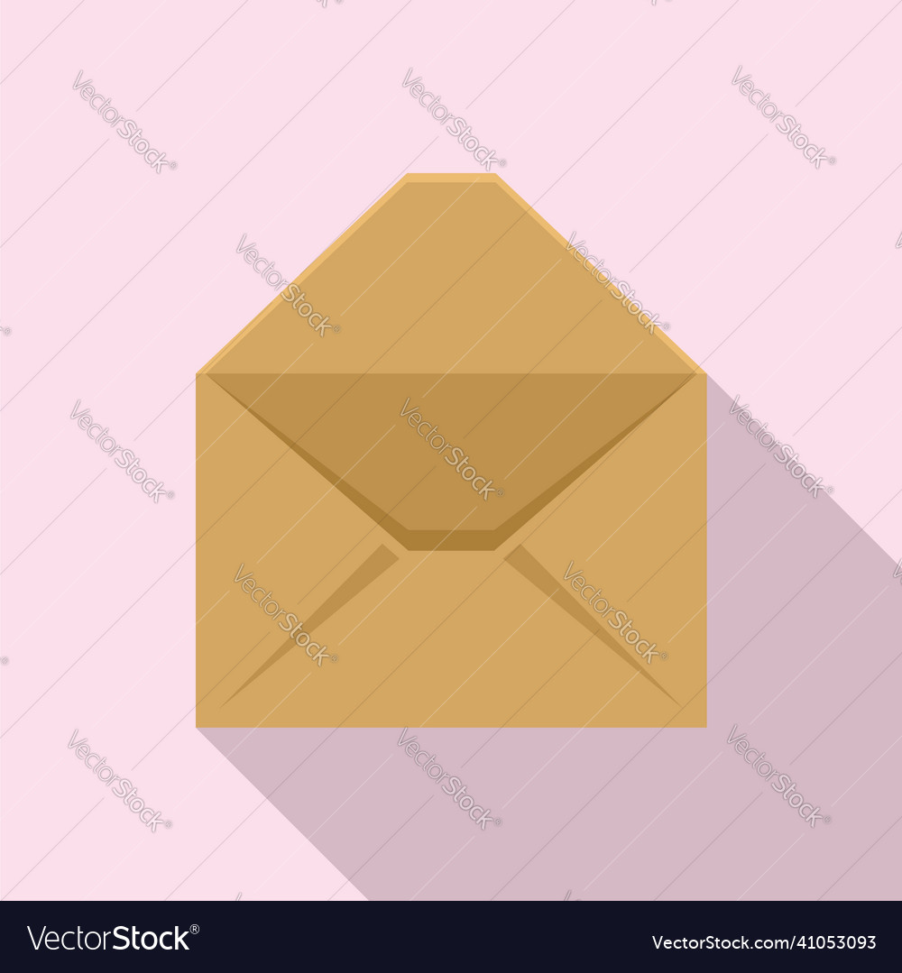 Document envelope icon flat information Royalty Free Vector