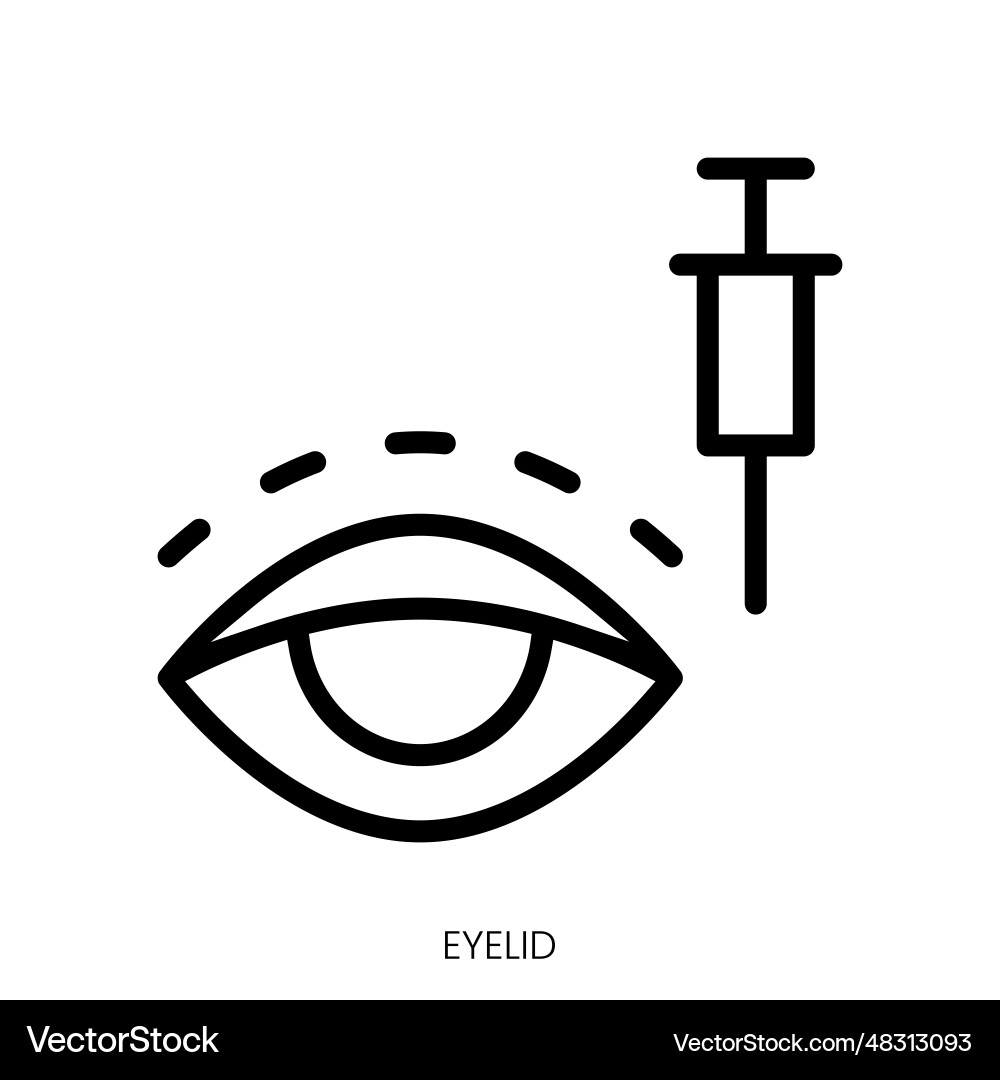 Eyelid icon line art style design isolated Vector Image