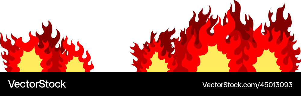 Flame burning in a wide range Royalty Free Vector Image