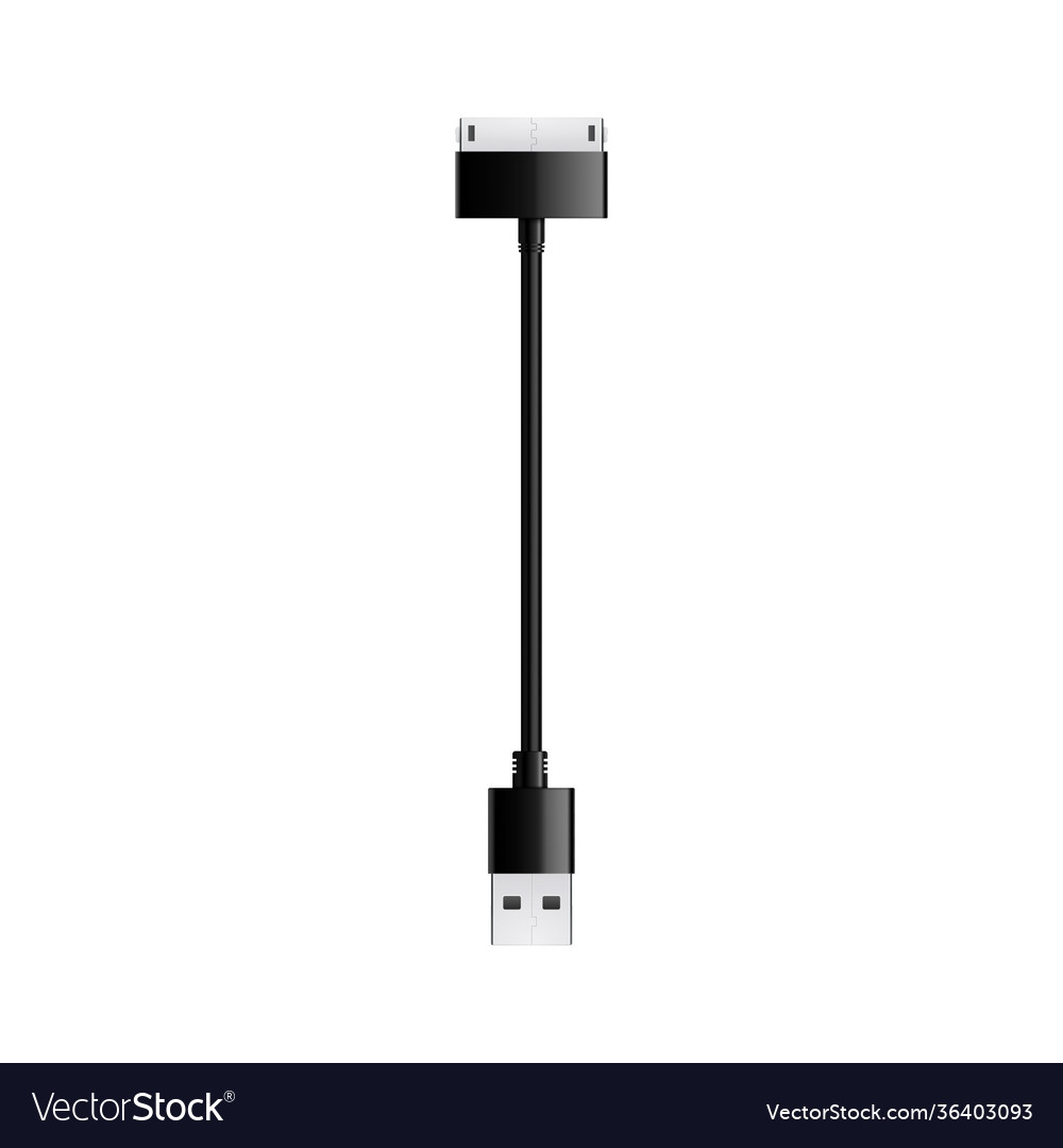 Gadget usb cable composition Royalty Free Vector Image