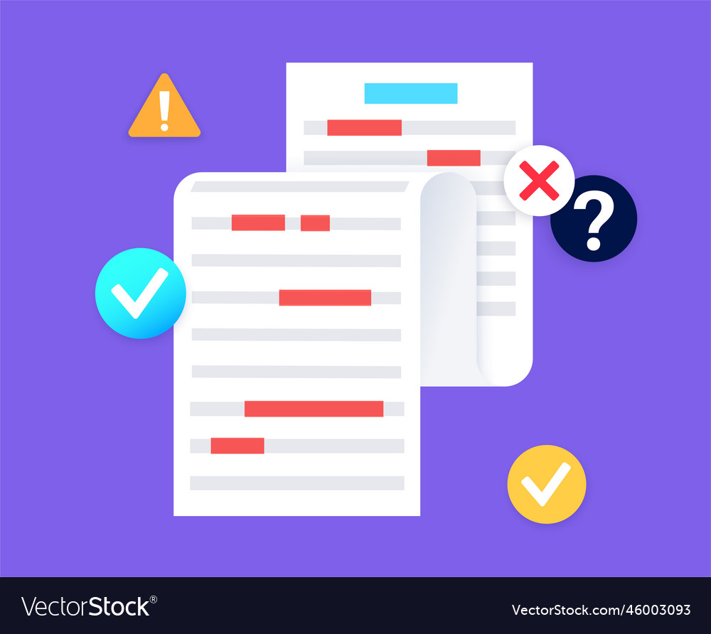 Grammar editing process Royalty Free Vector Image