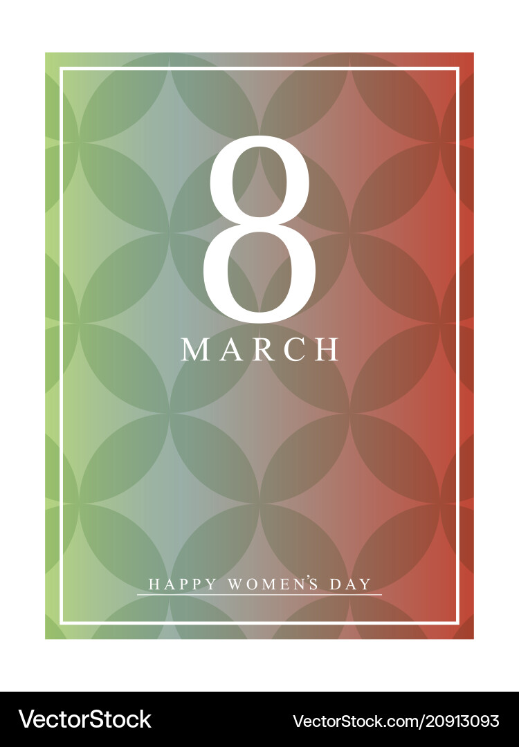 Red style 8 march brochure banner 8 march Vector Image