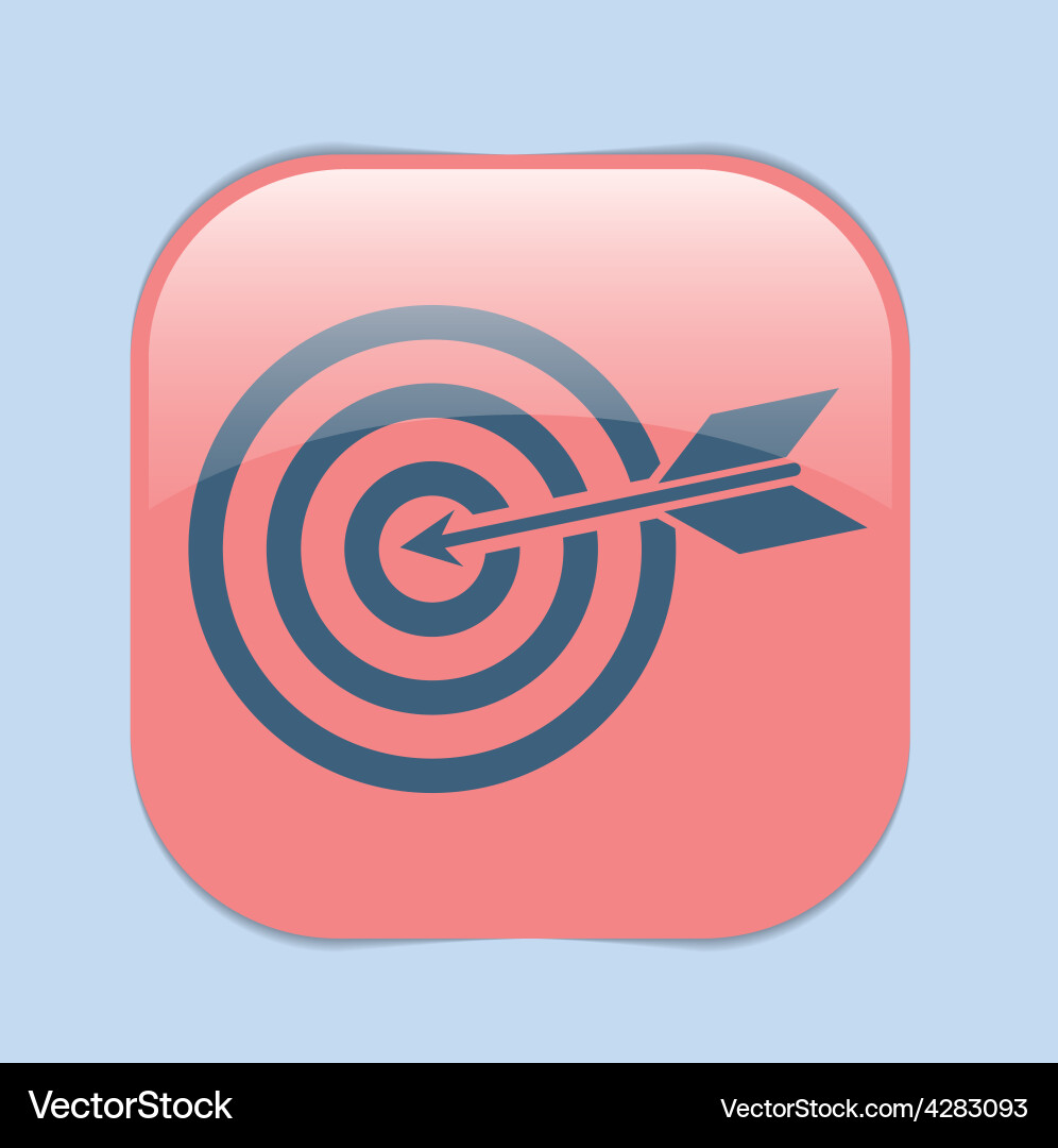 Target symbol sporty character hit the Royalty Free Vector