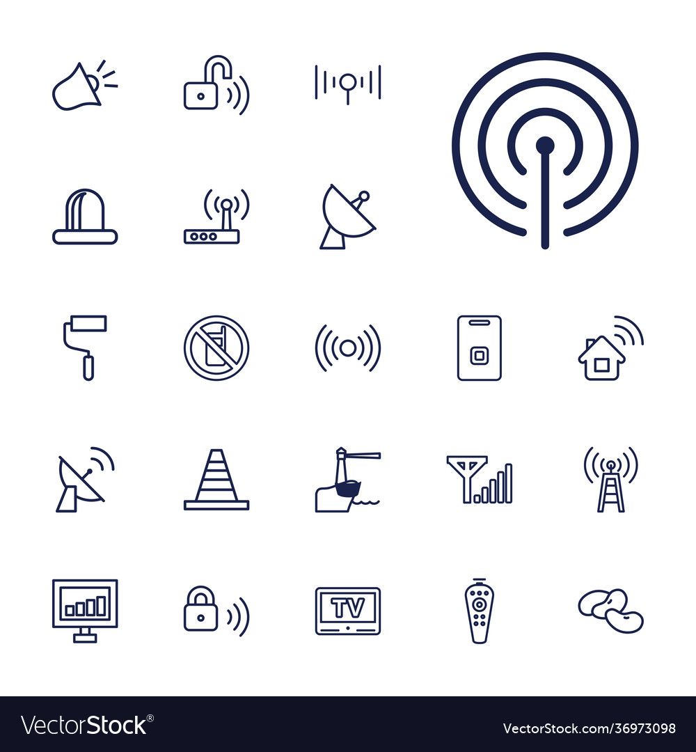 22 signal icons Royalty Free Vector Image - VectorStock