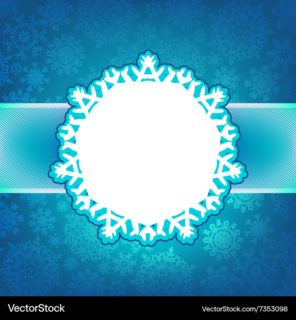 Blue christmas card with glitter light eps 8 Vector Image