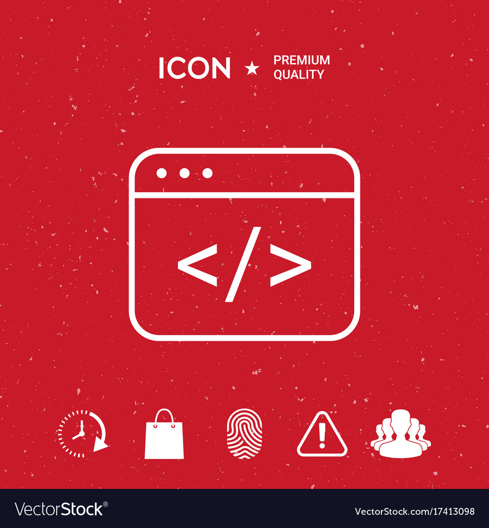 Code editor icon Royalty Free Vector Image - VectorStock