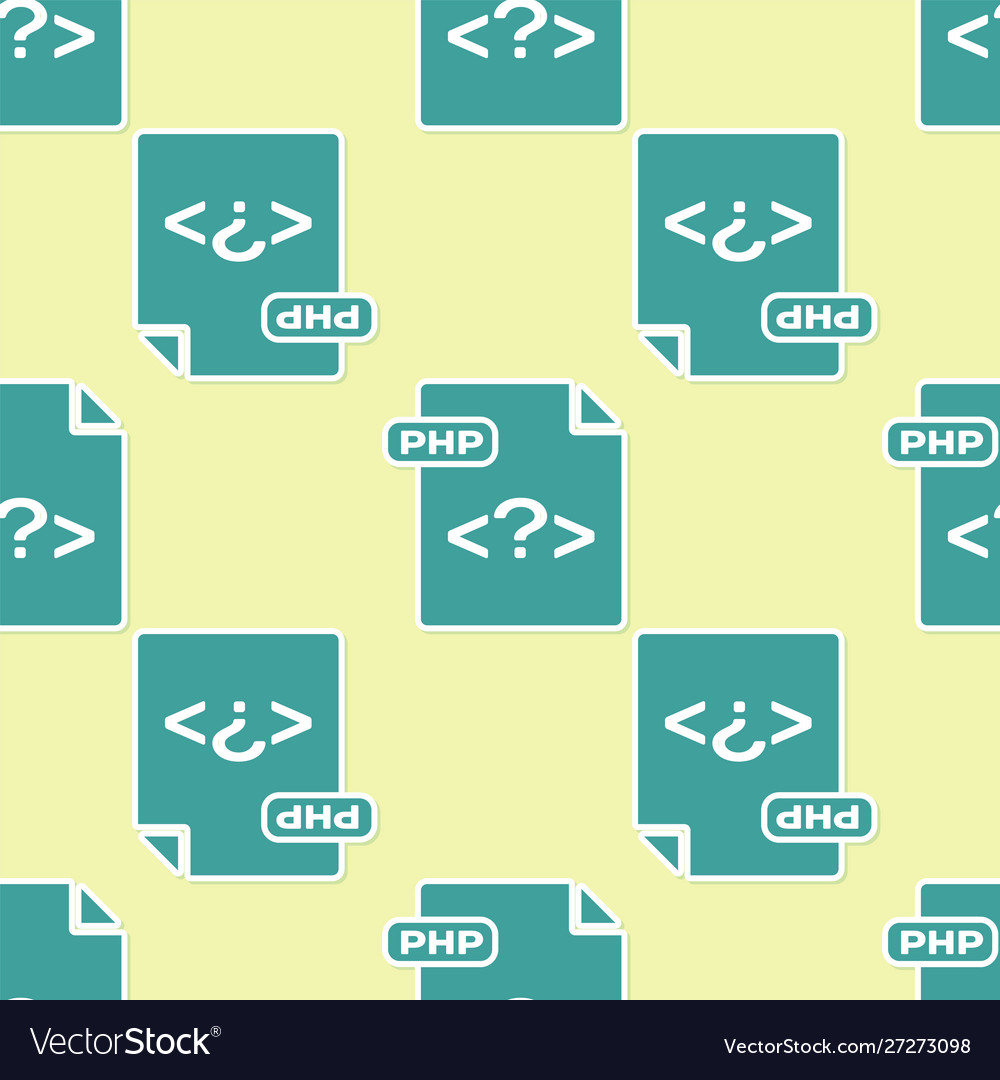 Green php file document download php button icon Vector Image