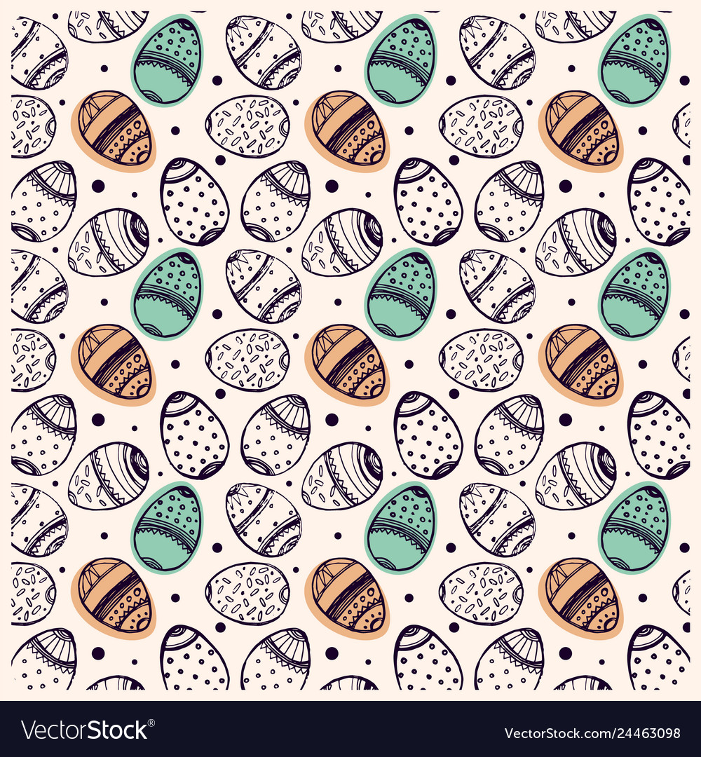 Happy easter pattern design Royalty Free Vector Image