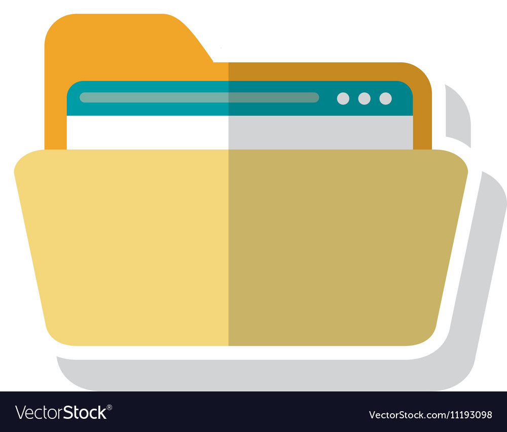 Isolated website inside file design Royalty Free Vector
