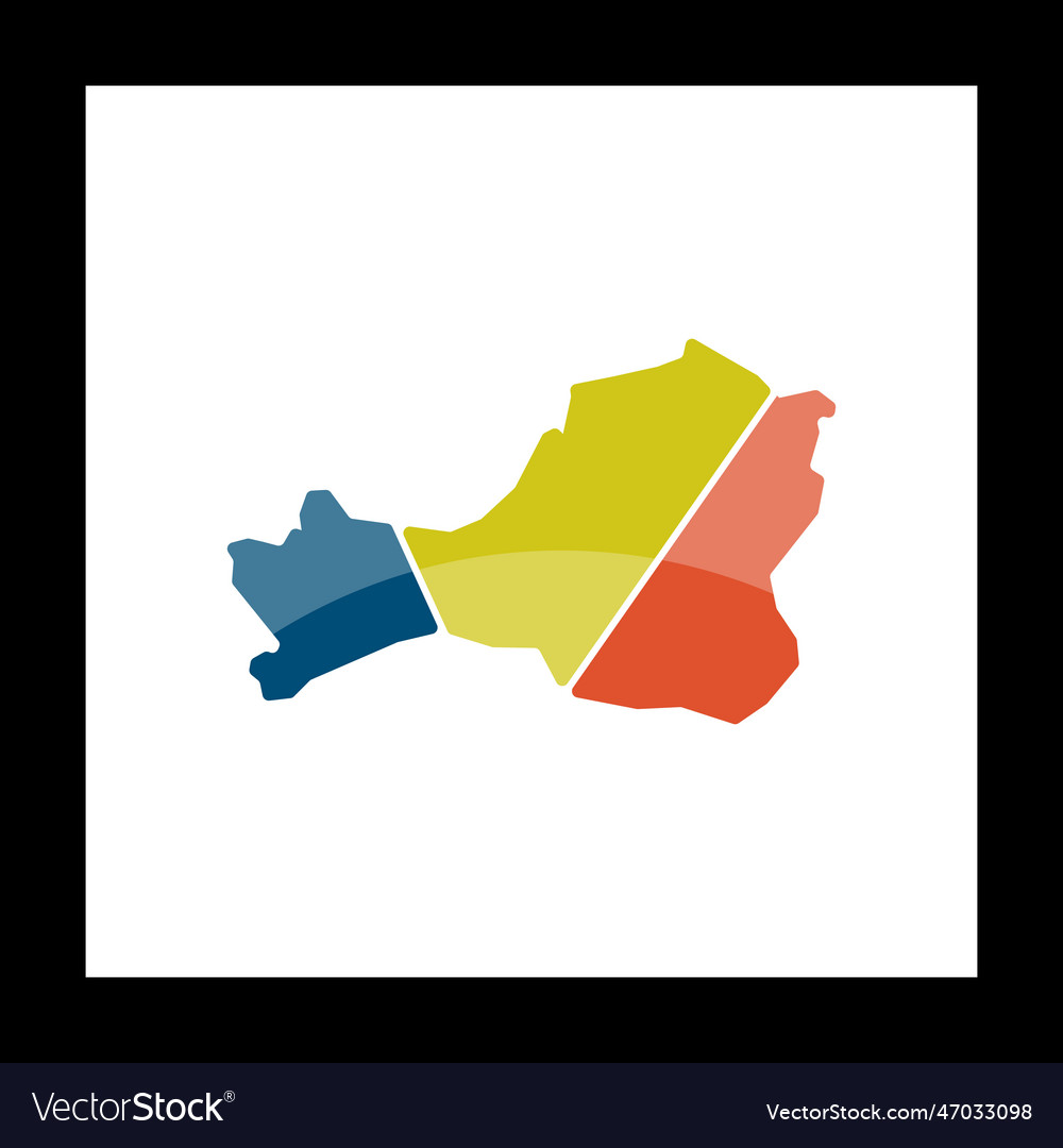 Map of tuva colorful simple design Royalty Free Vector Image