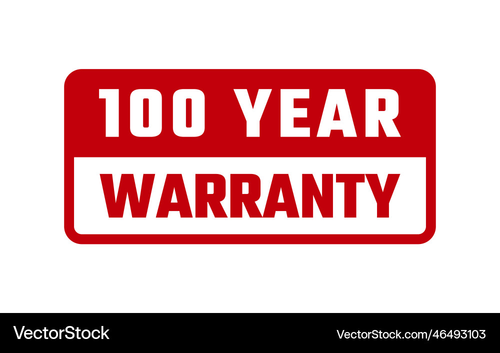 100 year warranty rubber stamp Royalty Free Vector Image
