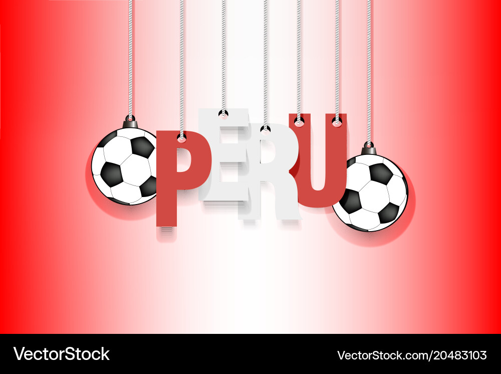 Banner the inscription peru Royalty Free Vector Image