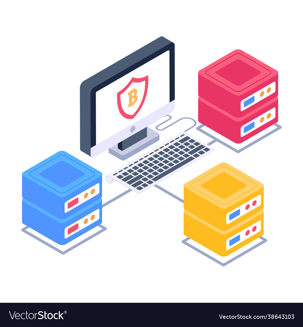 Bitcoin security Royalty Free Vector Image - VectorStock