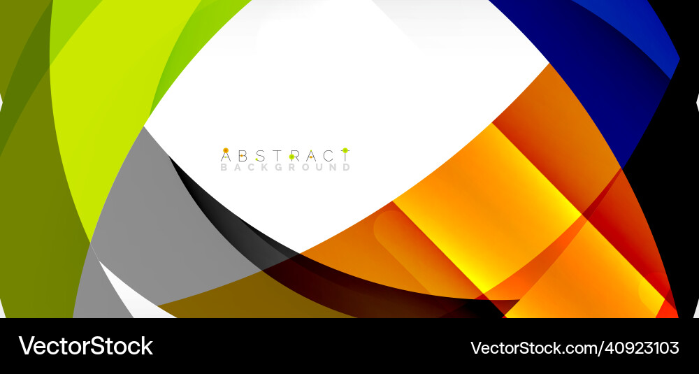 Color circle shapes minimal geometric background Vector Image