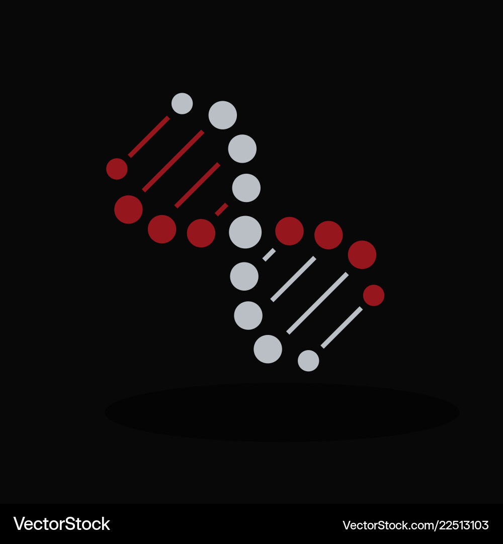 Dna helix logo template genetics design biological