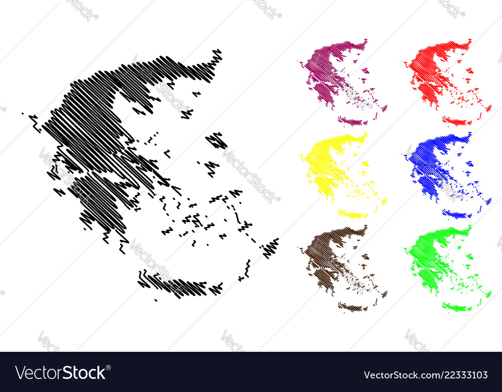 Greece map Royalty Free Vector Image - VectorStock