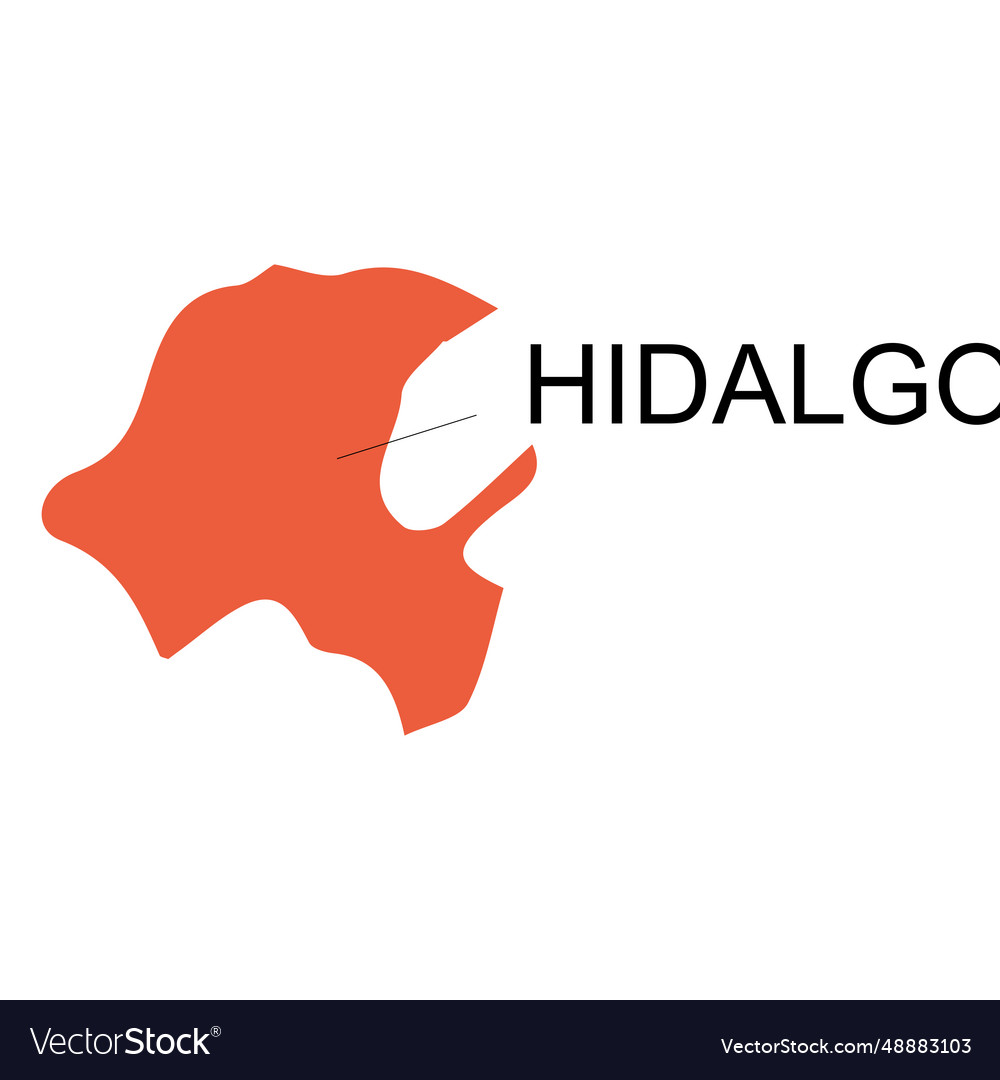 Hidalgo state map Royalty Free Vector Image - VectorStock