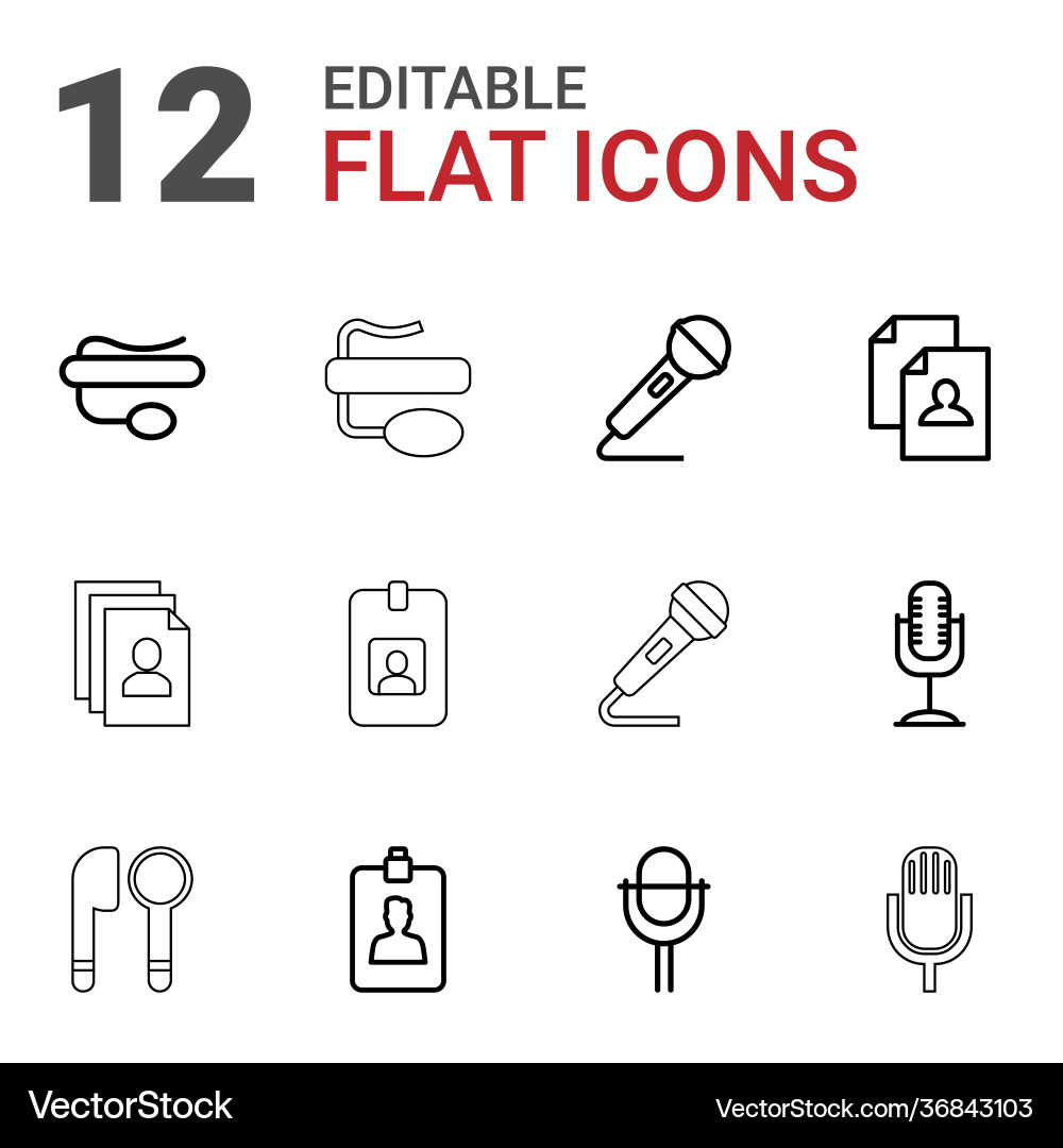 Interview icons Royalty Free Vector Image - VectorStock