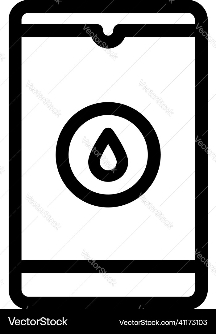 Menstrual app outline icon cycle calendar Vector Image