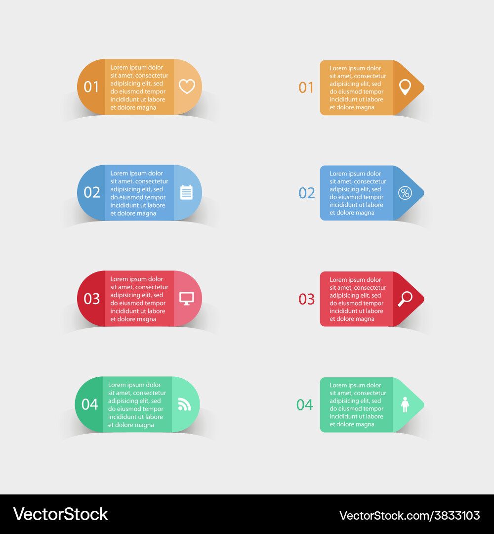 Paper stickers and labels with realistic Vector Image