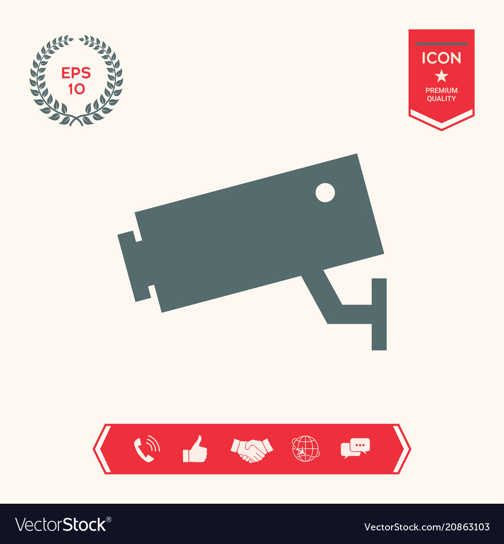 Security camera icon Royalty Free Vector Image