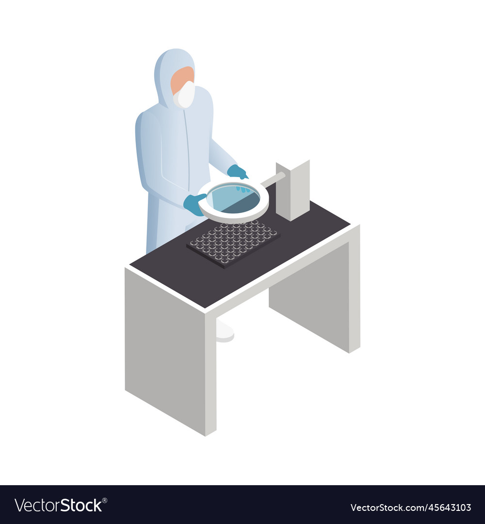 Semiconductor chip maker composition Royalty Free Vector