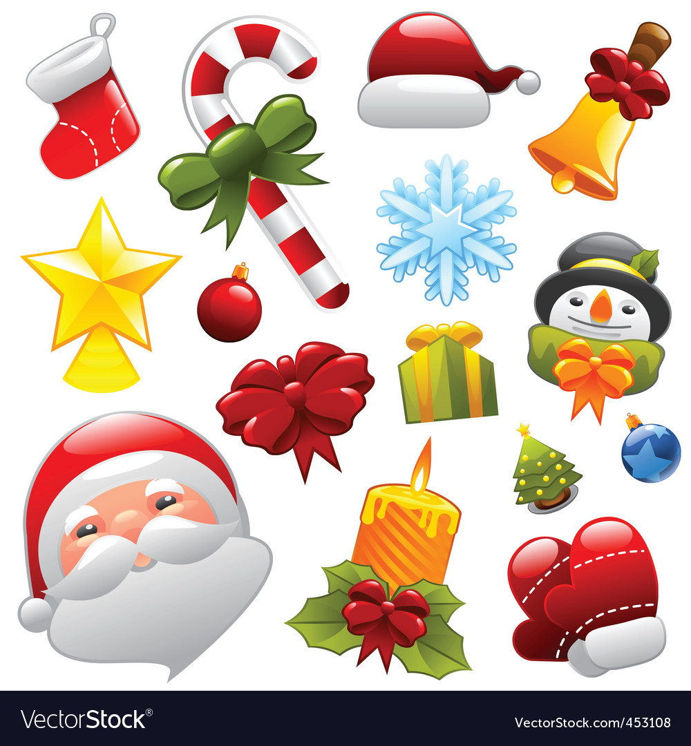 Christmas design elements Royalty Free Vector Image