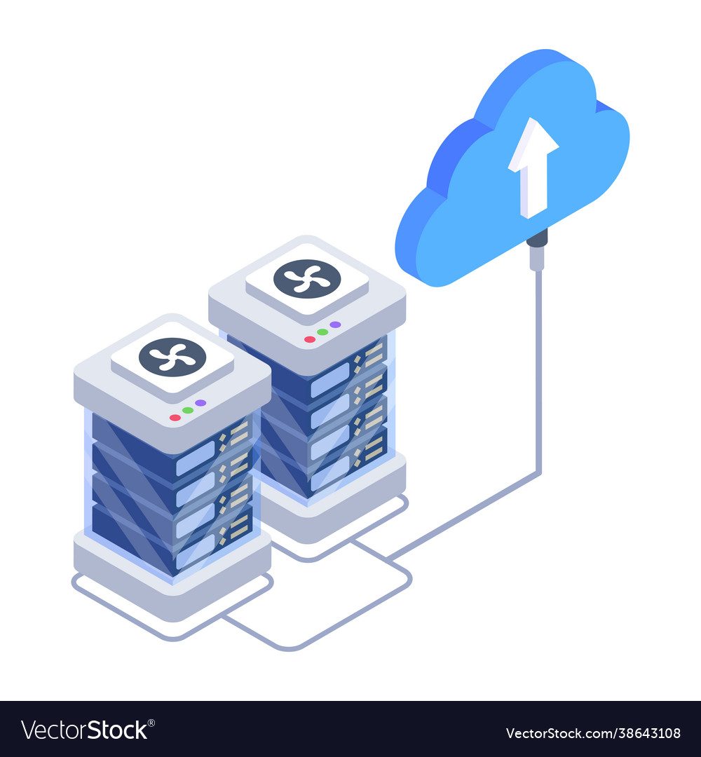 Cloud data upload Royalty Free Vector Image - VectorStock