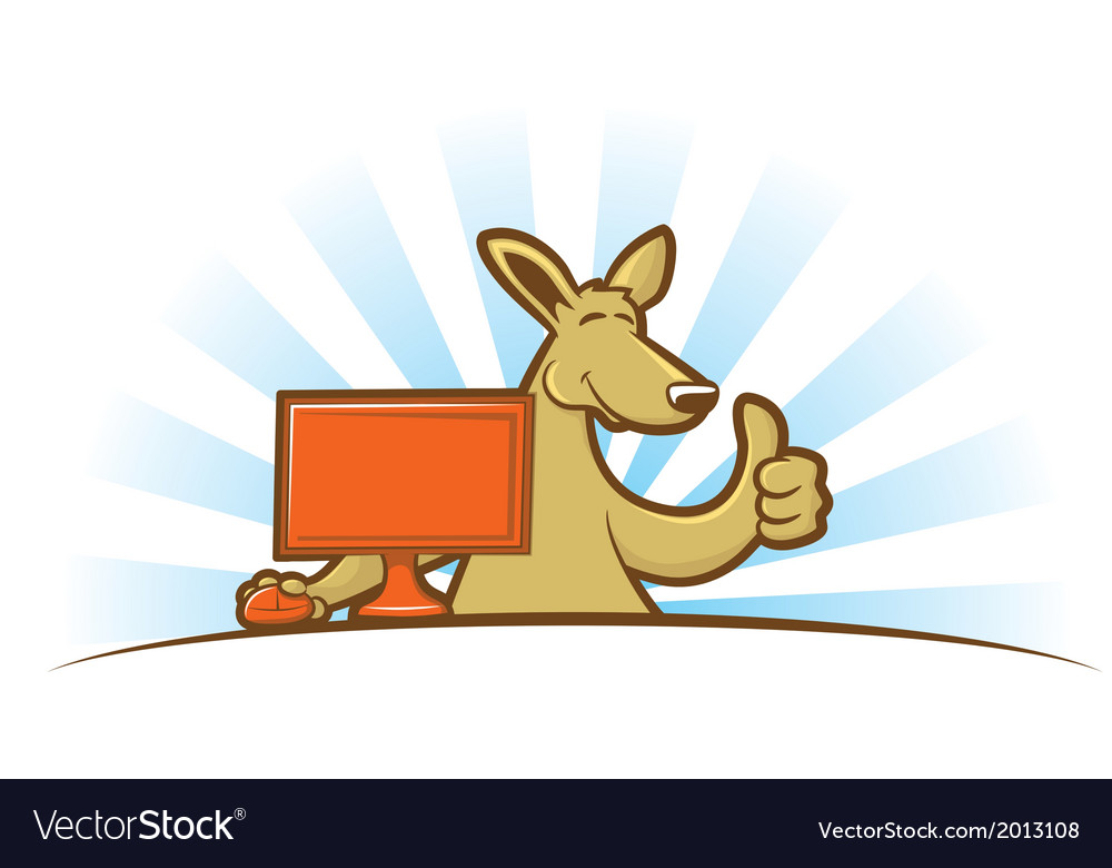 Computing kangaroo Royalty Free Vector Image - VectorStock