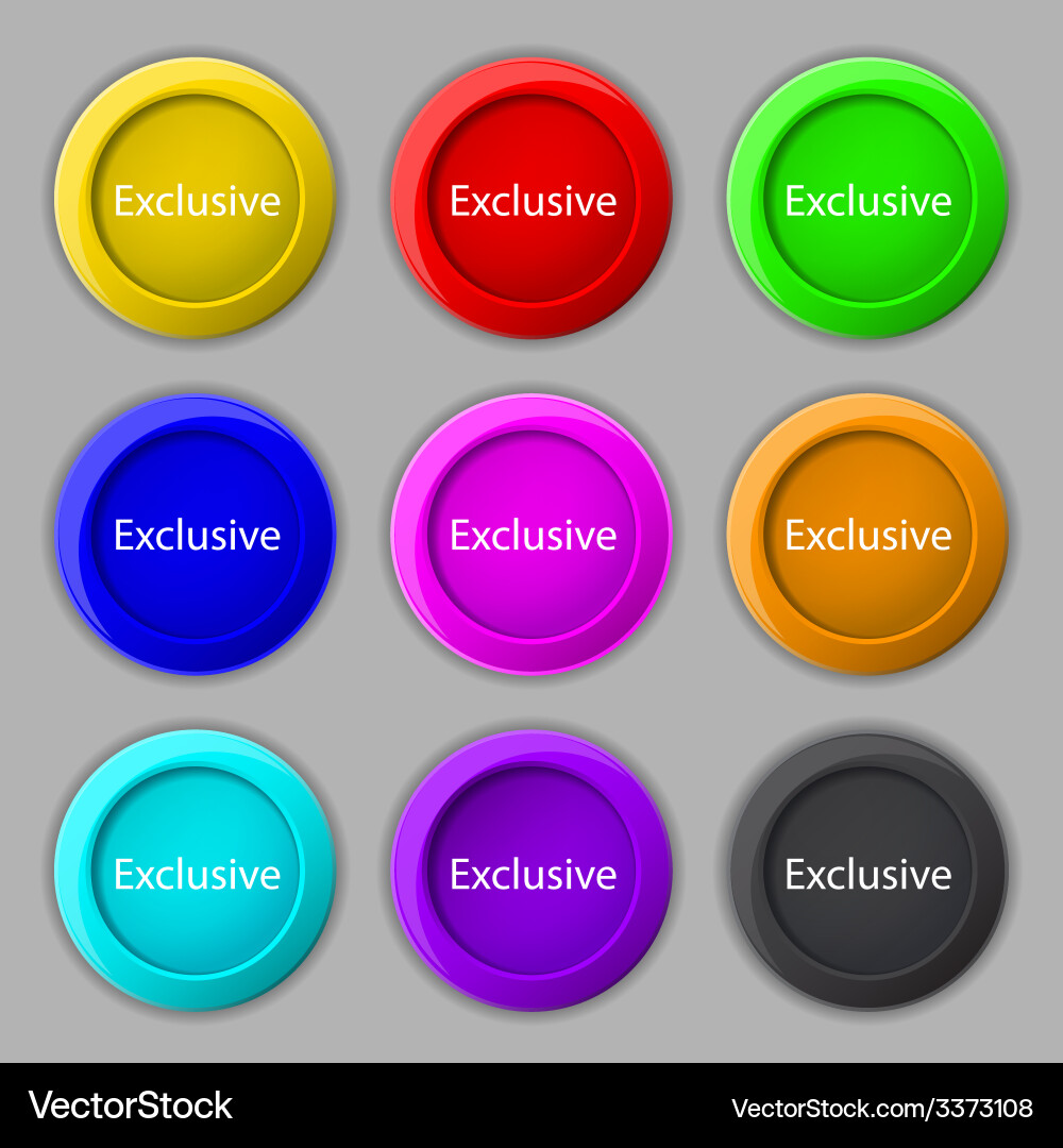 Exclusive sign icon special offer symbol set Vector Image