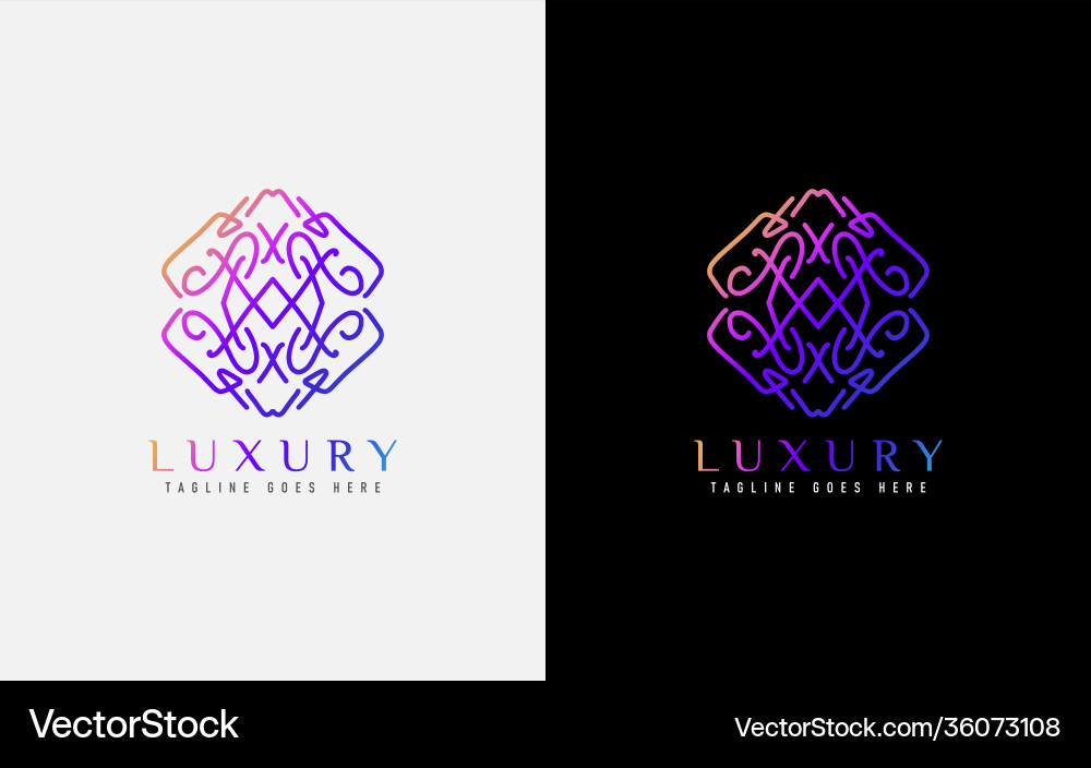 Luxus-Logo-Design elegantes Symbol mit geometrischen