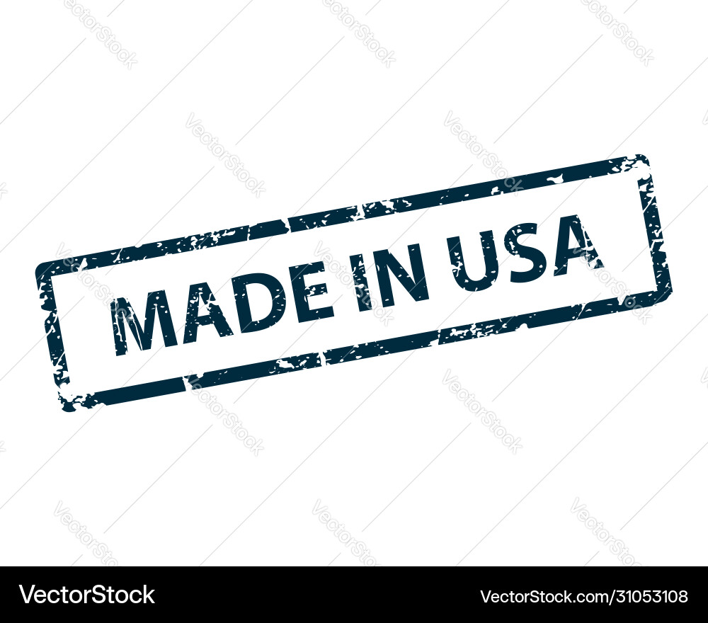 Made in usa stamp texture rubber cliche imprint Vector Image